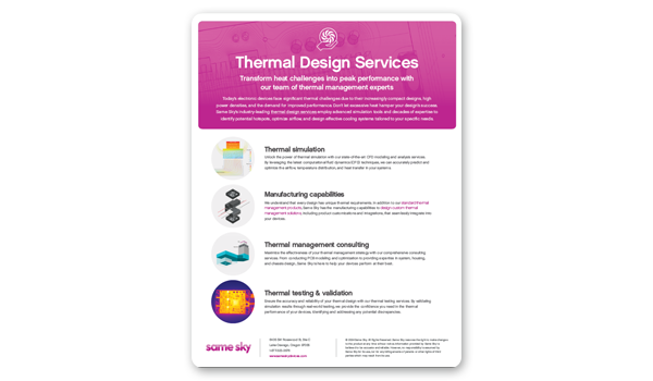 Thermal Design Services | Same Sky